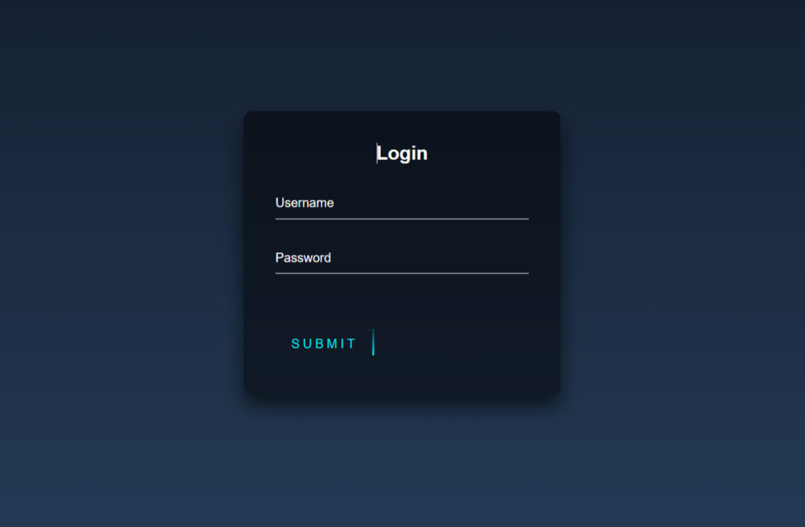 Login Form with Light Button - Projects