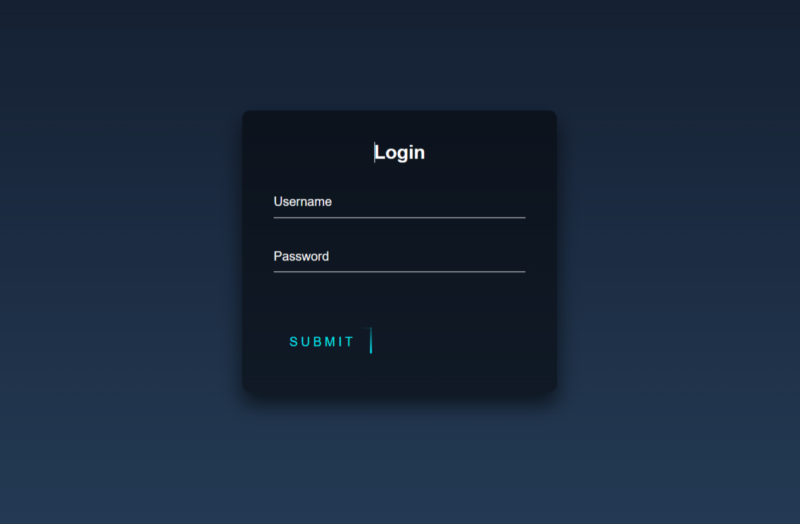 Login Form with Light Button - Projects